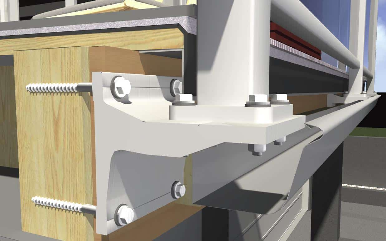 Fixings timber gutter bracket visual | Canterbury Balustrades