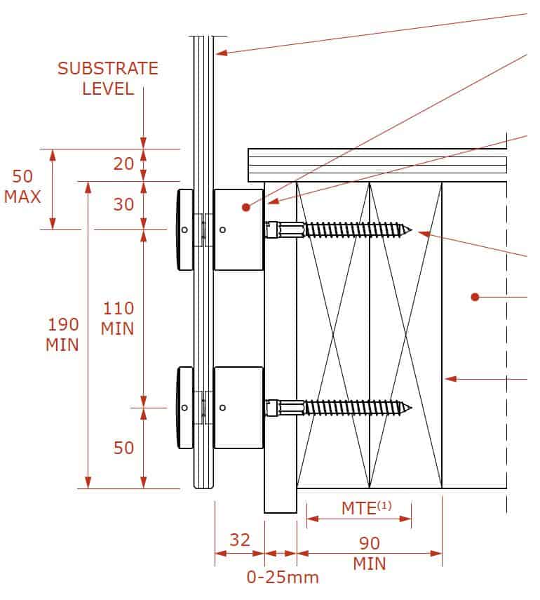 Stand off Timber | Canterbury Balustrades