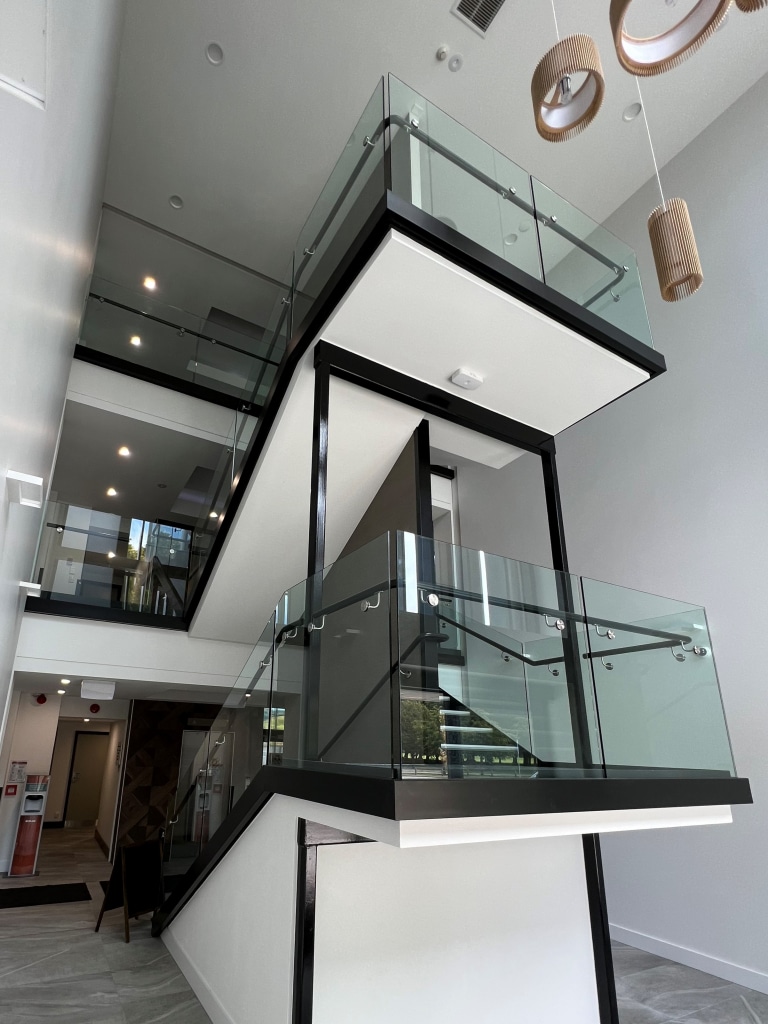 Canterbury Balustrade Frameless Glass Face Fixed Channel Powder Coated ...