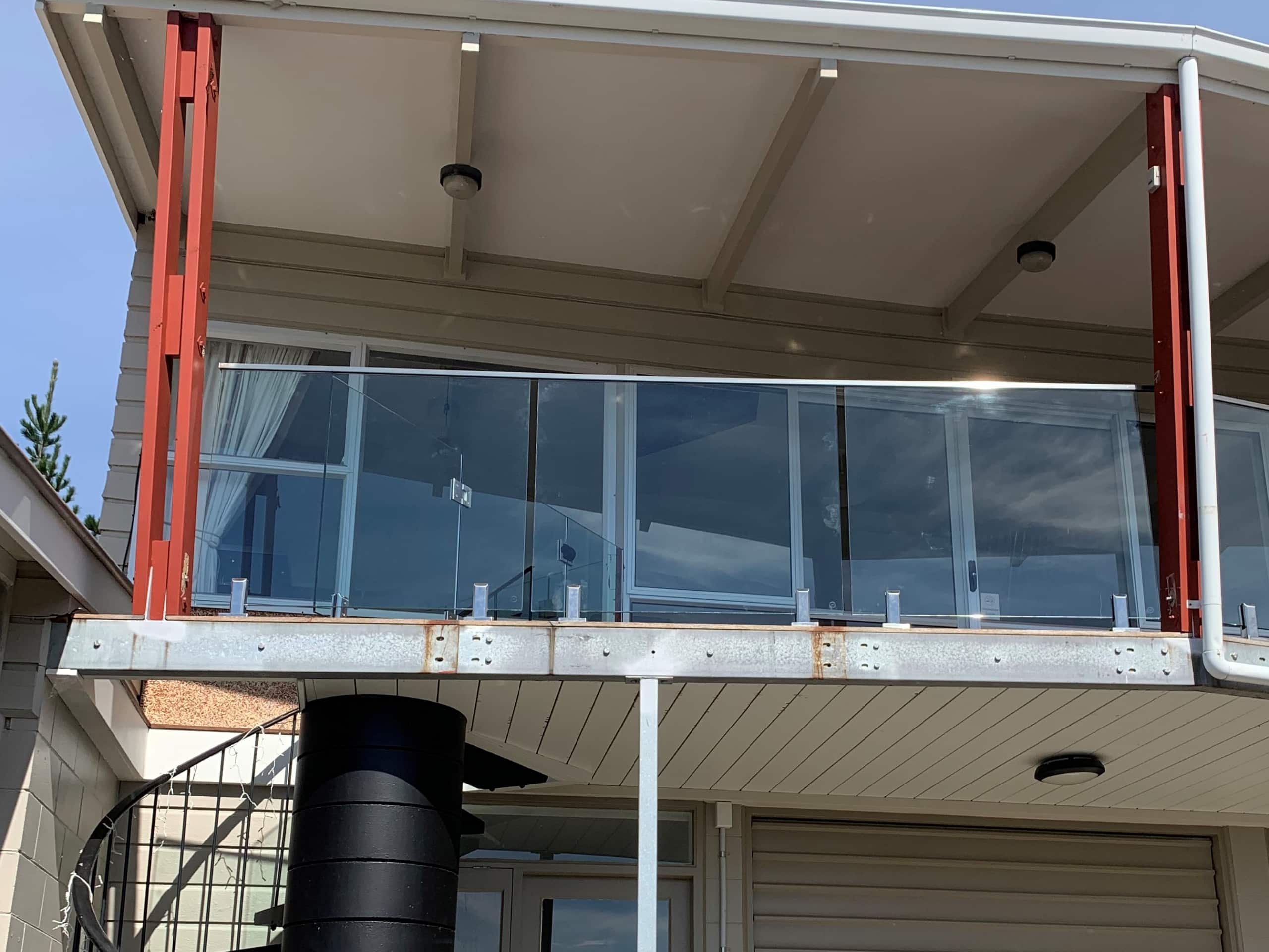 Canterbury Balustrade Frameless Glass Mini Post Deck SS Top rail 1 ...